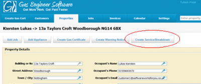 User Feature Request – Gas Service Breakdown Record - Software Works ...