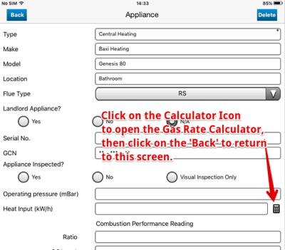 Gas Rate Calculator Icon on the Homeowner and Landlord Gas Safety ...